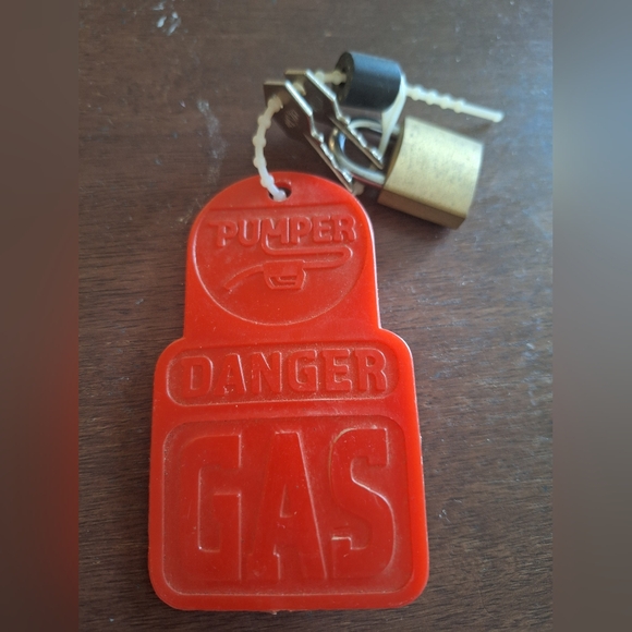 Other | Vintage Danger Gas Tag And Lock And Key | Poshmark